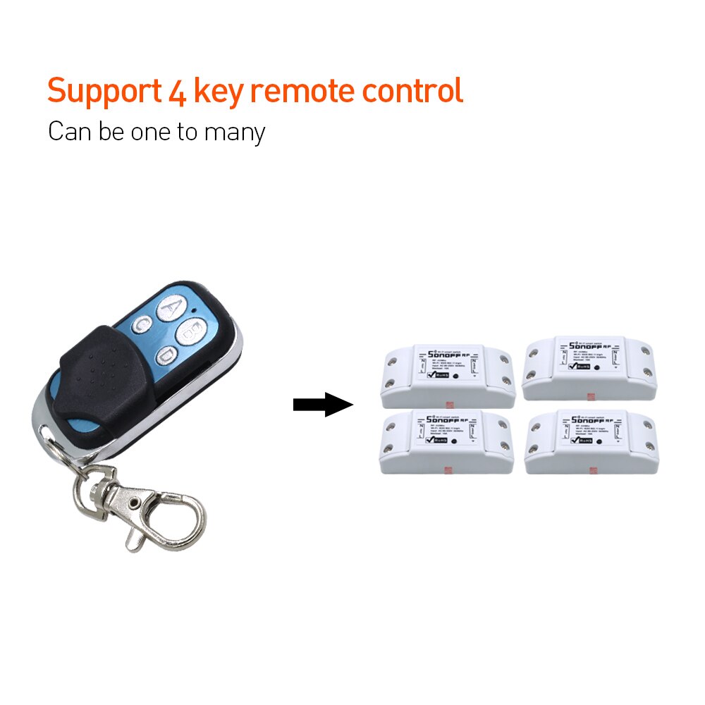 SONOFF 433mhz 4 Buttons Channel RF Wifi Wireless R... – Grandado
