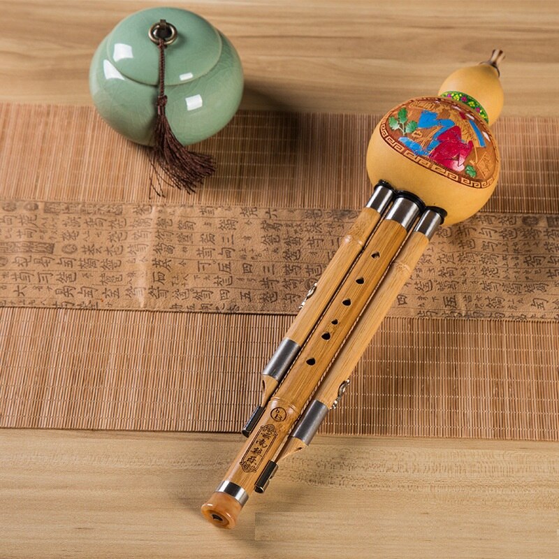 Golden bamboo Silk Musical Instrument 7-hole music... – Grandado