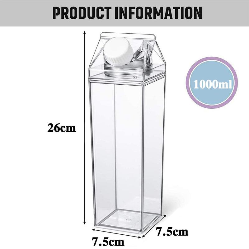 1000ml Large Capacity Transparent Plastic Water Bo... – Grandado