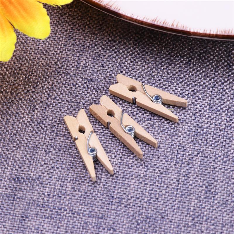 100pcs 2.5CM Mini Natural Wooden Clothes Photo Pap... – Grandado