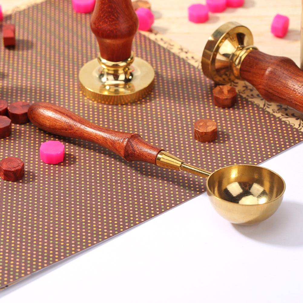 Anti Sealing Wax Spoon Wood Handle Retro Wax Stamp... – Grandado