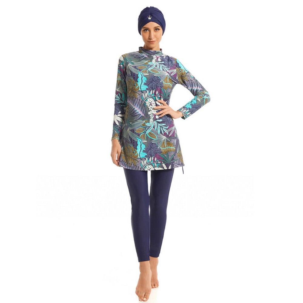 Women's Modesty Long Sleeve Printed Swimsuit Swimw... – Grandado
