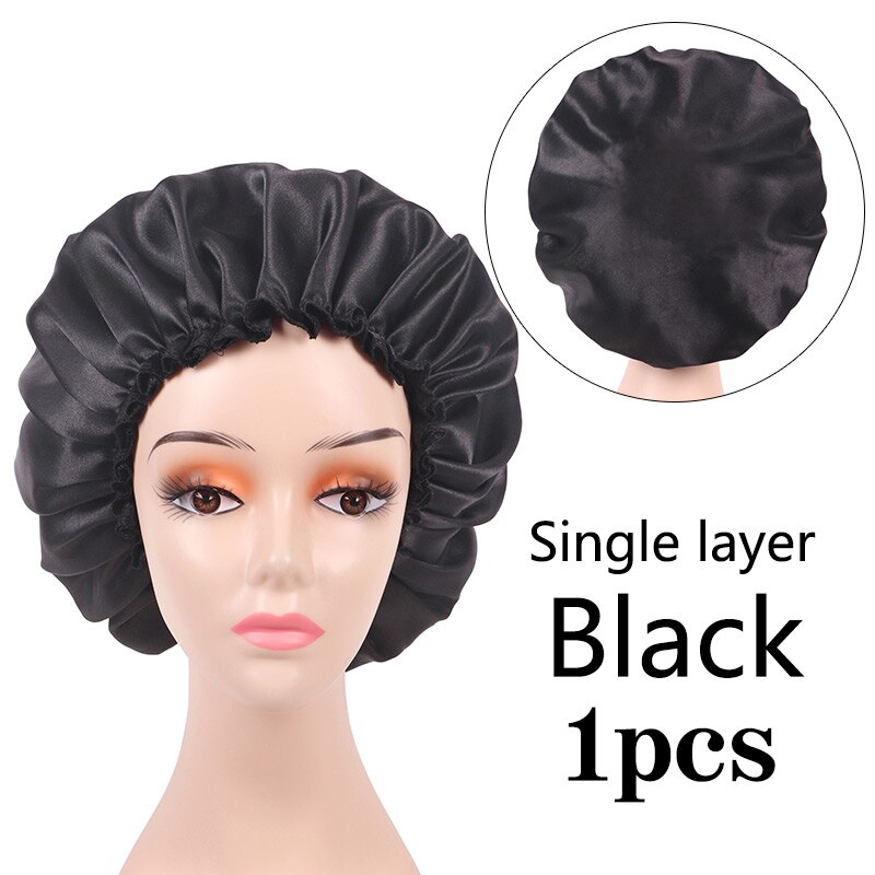 Nunify Reversible Satin Bonnet Hair Caps Pink Blac... – Grandado