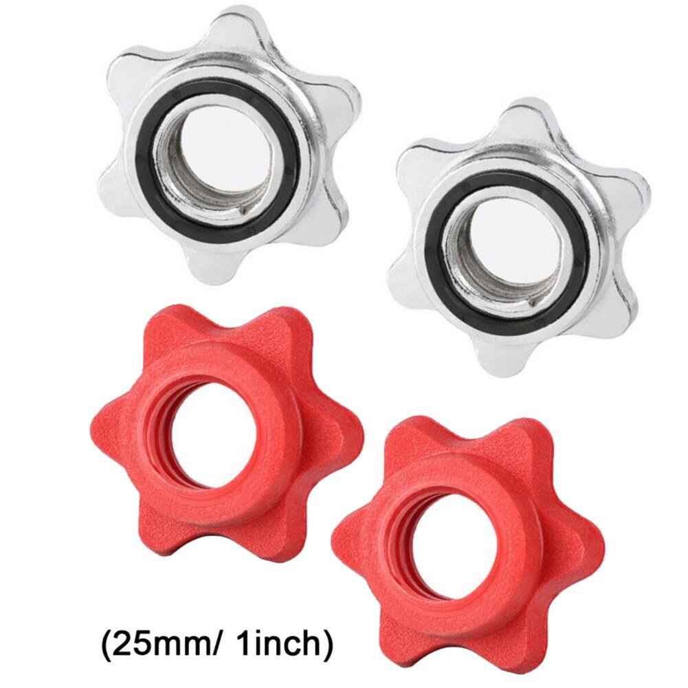 2pc Weight Check Nut 25mm Barbell Bar Clips Spin L... – Grandado