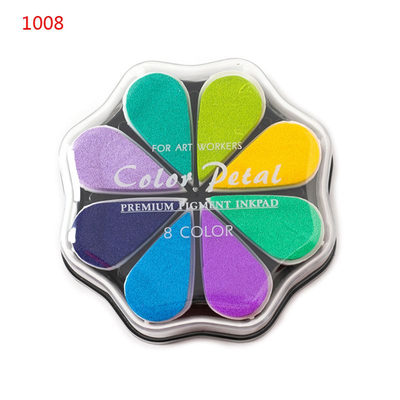 Cute 8Colors Water Petal Ink Pad Stamp DIY Finger ... – Vicedeal