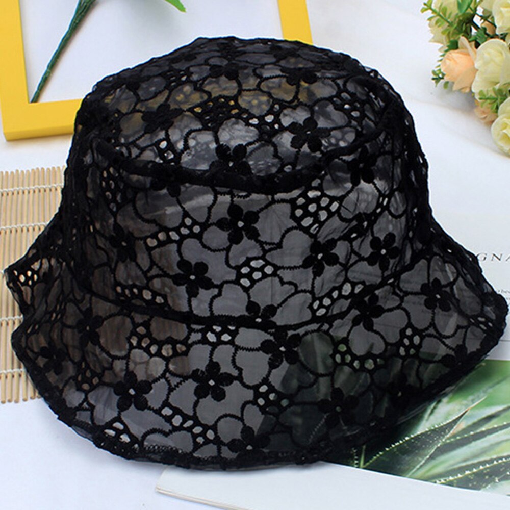 Lace Hat Women Soft Lace Flower Cap Wide Brim Sun ... – Grandado