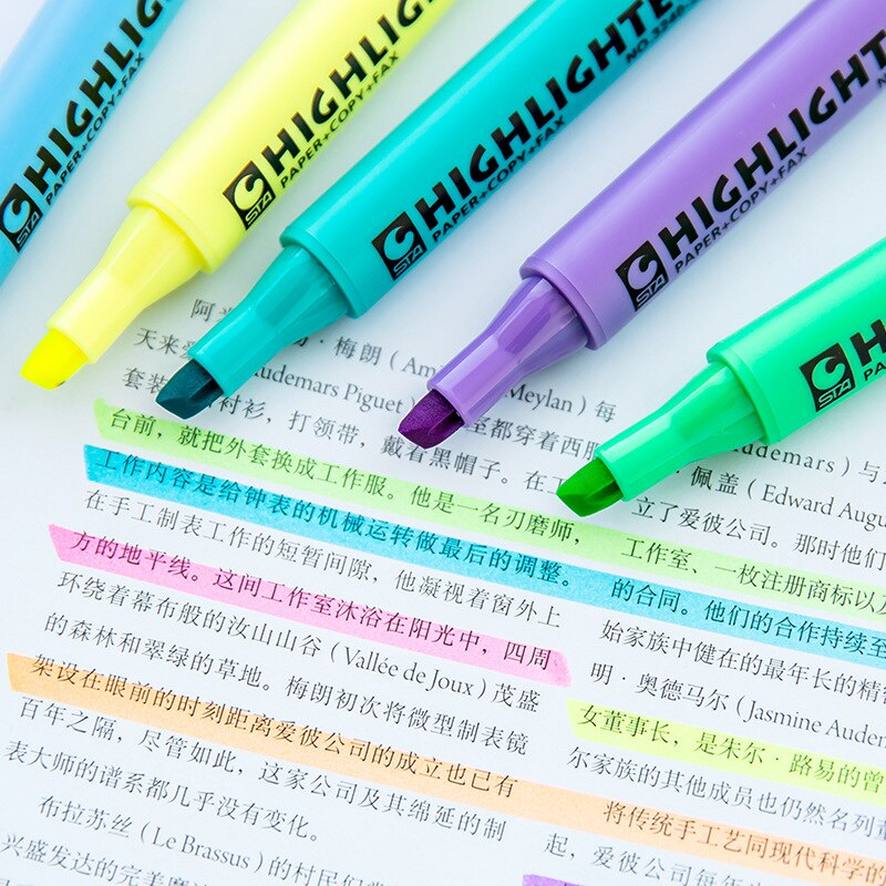 STA Brilliant Color Highlighter Pen Comfortable Tr... – Grandado