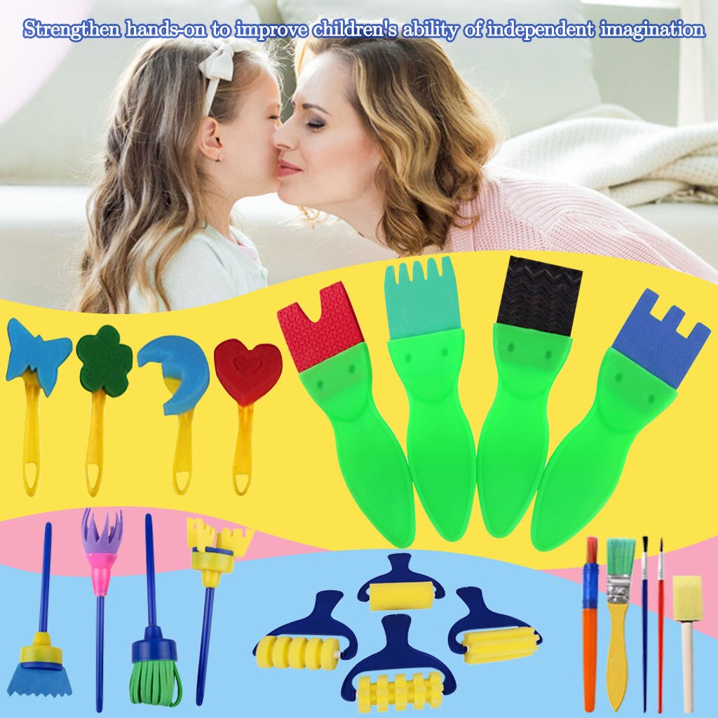 Diy Children Sponge Paint Brushes Drawing Tools Ch... – Vicedeal