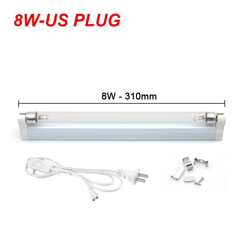 2Pcs/lot UVC Quartz Ultraviolet Lamp 6W 8W 220V T5... – Grandado