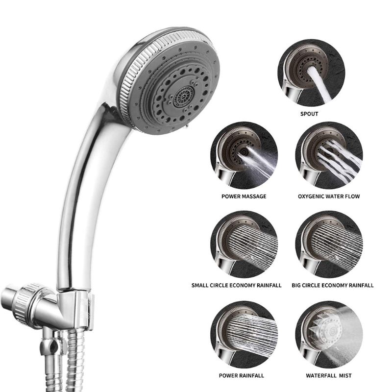 1Set 7 Functions Shower Head 360 Degree Rotary Hig... – Grandado