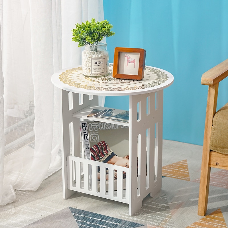 Home Side Table Furniture Round Coffee Table for L... – Vicedeal