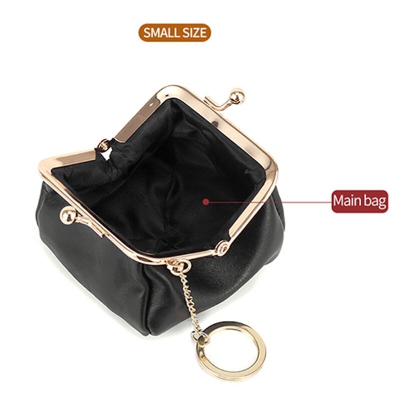 Portable Leather Coin Card Key Ring Wallet Pouch M... – Grandado