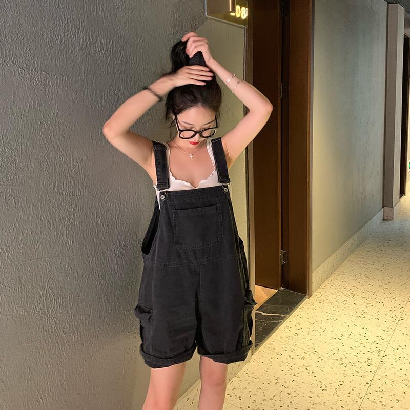 Rompers Women Plus Size 3XL Black Denim Loose BF S... – Grandado