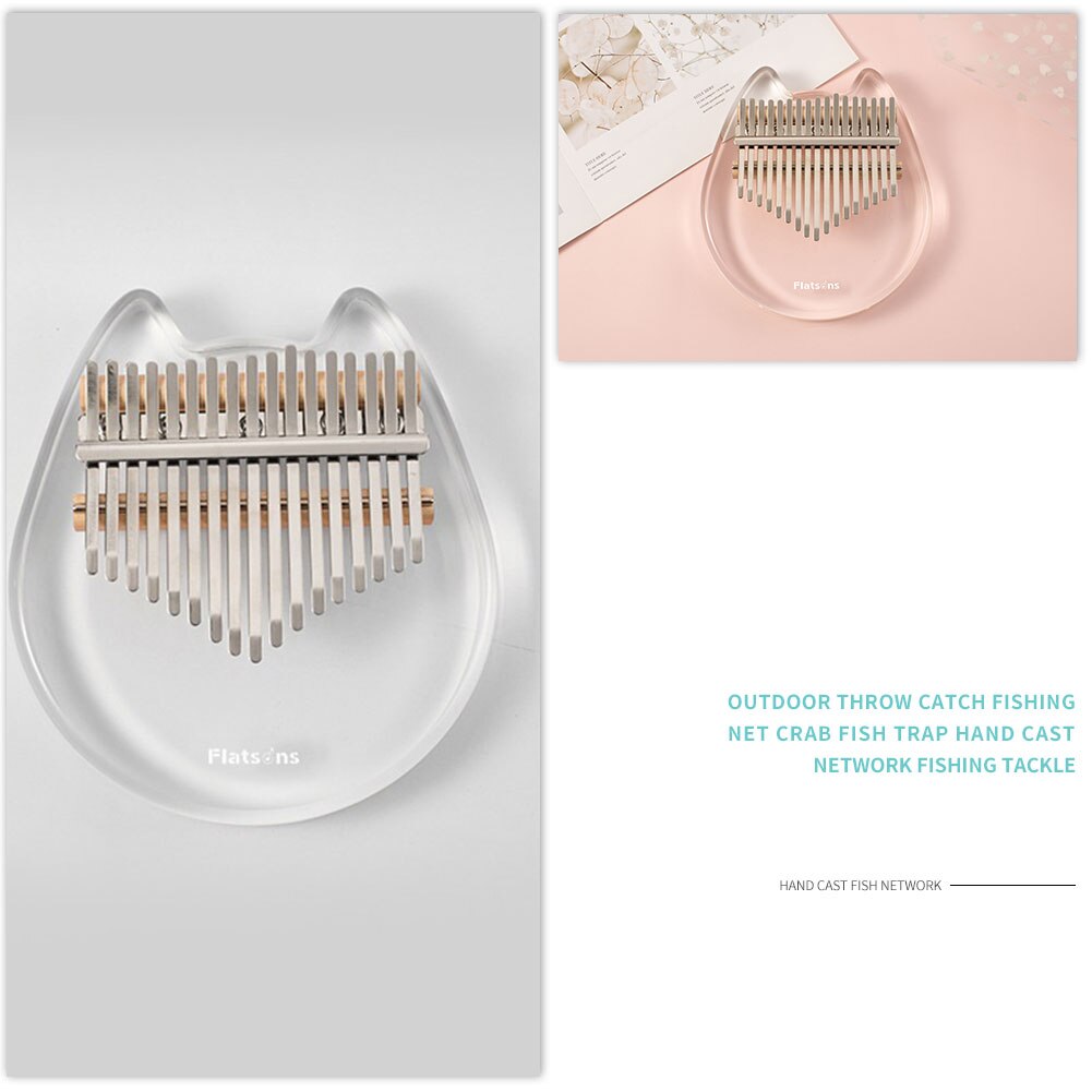 Transparent Cat Shap kimi kalimba 17 key thumb pia... – Vicedeal