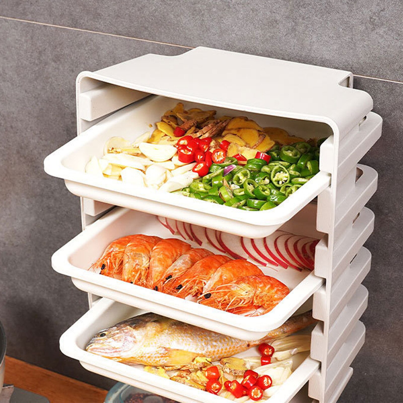 6 Tiers Food Serving Trays Food Holder Tray for Sn... – Vicedeal
