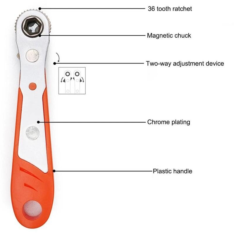 Mini Magnetic Ratchet Wrench 1/4"( Hexagon To... – Grandado