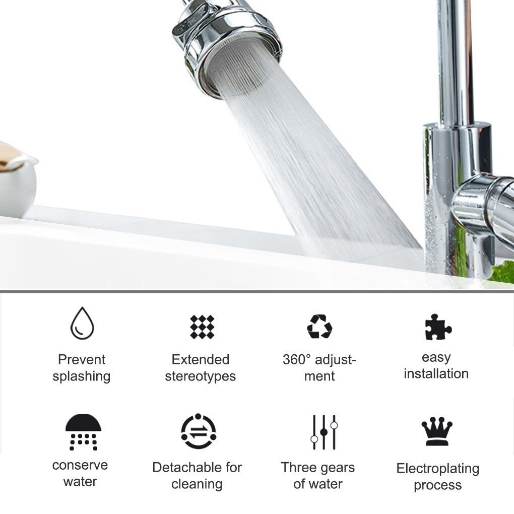 360-Degree Universal Sink Faucet Bathroom Water-Sa... – Grandado