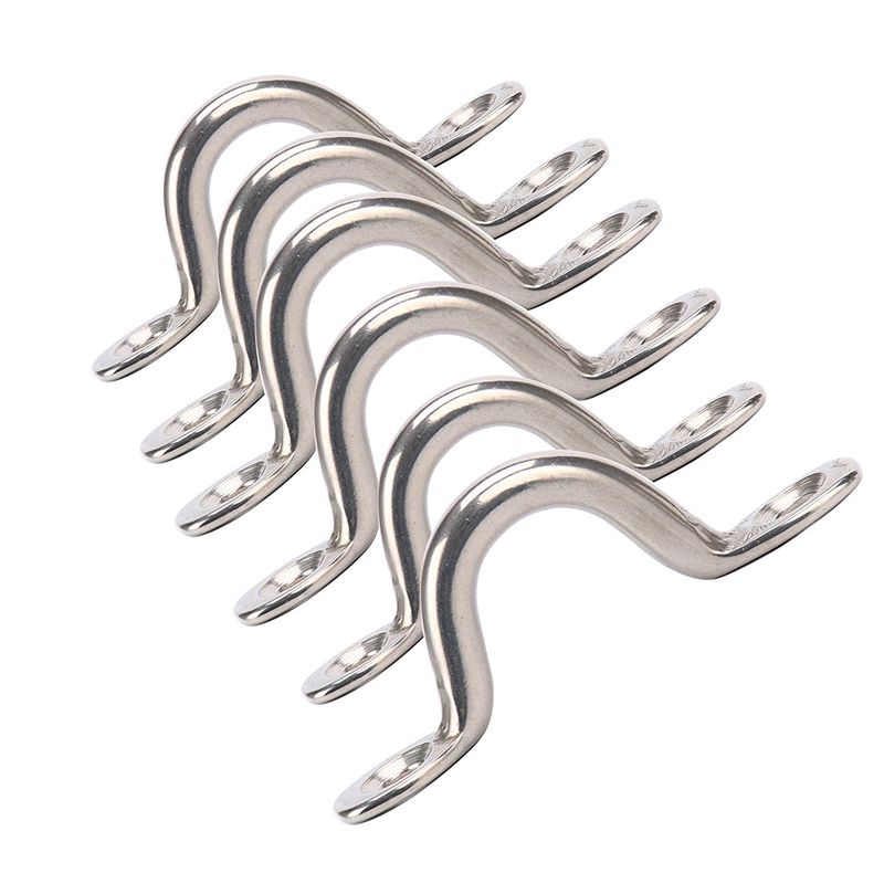 Pack of 6 Stainless Steel Bimini Boat Top PAD EYE , Eye Straps, Tie ...