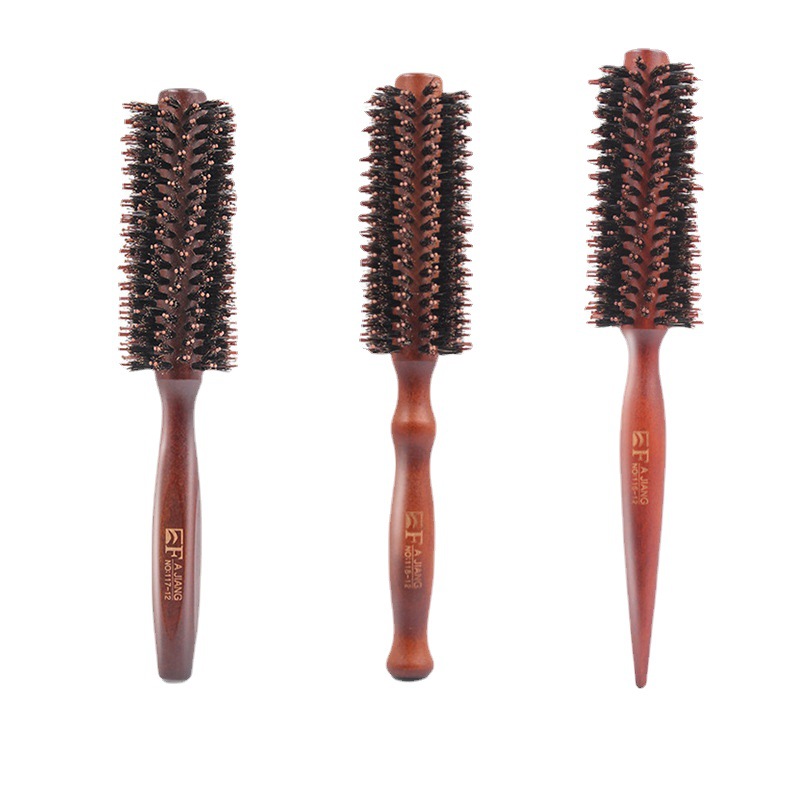 12 Style Wood Handle Round Rolling Brush Straight ... – Grandado