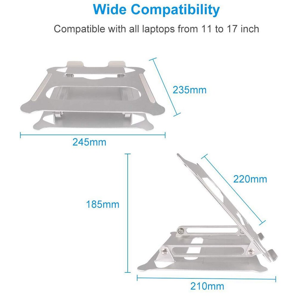 Laptop Stand Silver Aluminum Office Laptop Lift St... – Grandado