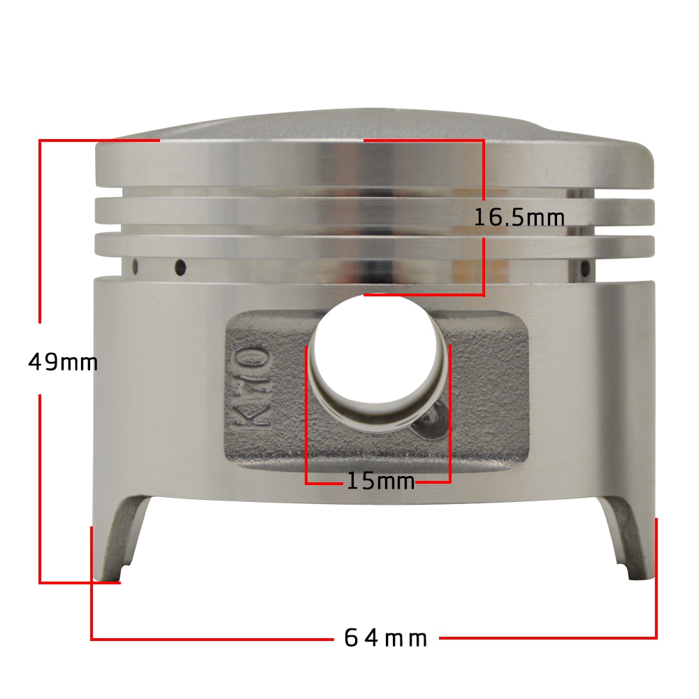 Motorfiets Motor Onderdelen STD 64mm Zuigers Ringe... – Vicedeal