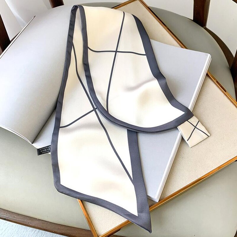 Fular pequeño de seda satinada para mujer, pañuelo... – Grandado