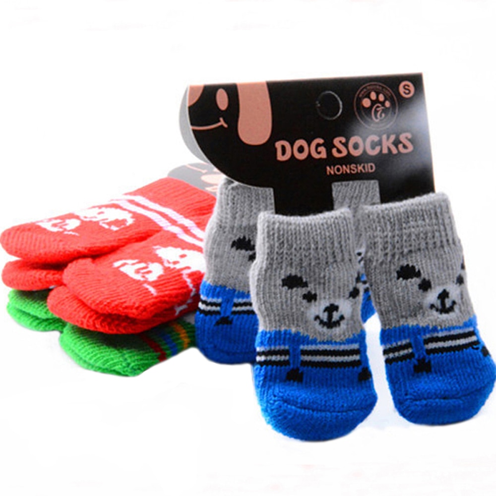 4pcs/Set Cute Puppy Dog Knit Socks Small Dogs Cott... – Grandado