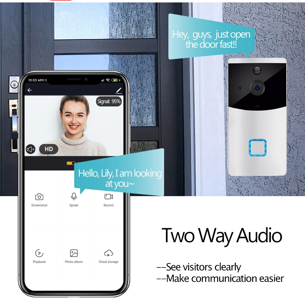 2MP Tuya Smartlife App Wifi Video Intercom Deurbel... – Vicedeal