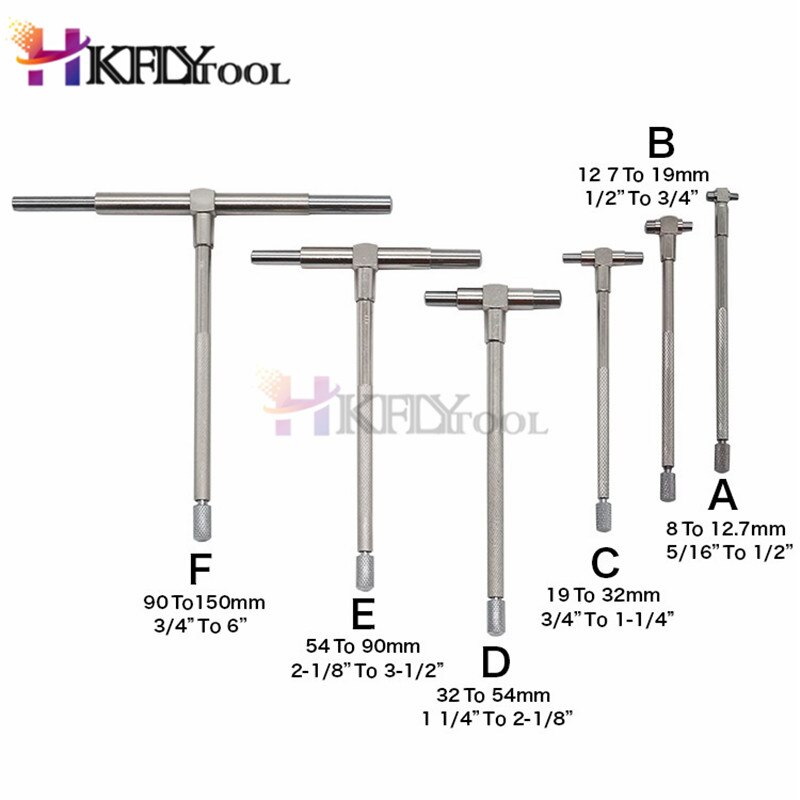 8-150 Mm Binnendiameter Gauge 6 Stks/set Telescopi... – Vicedeal