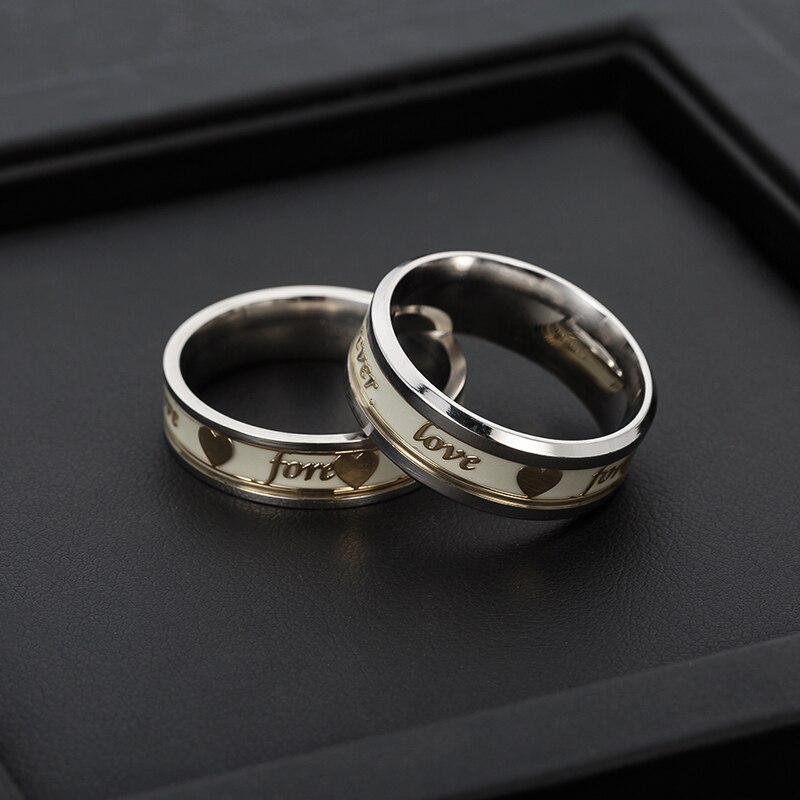 Sortija de acero inoxidable luminosa para el amor,... – Vicedeal