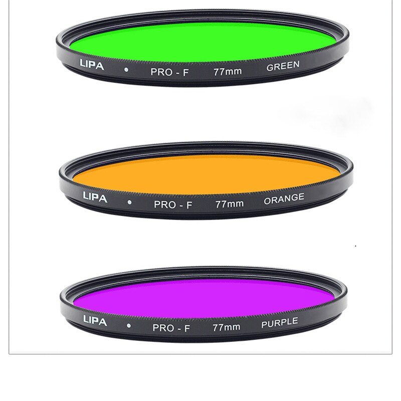 Round Color Filter 49-82mm Red Orange Yellow Green... – Grandado
