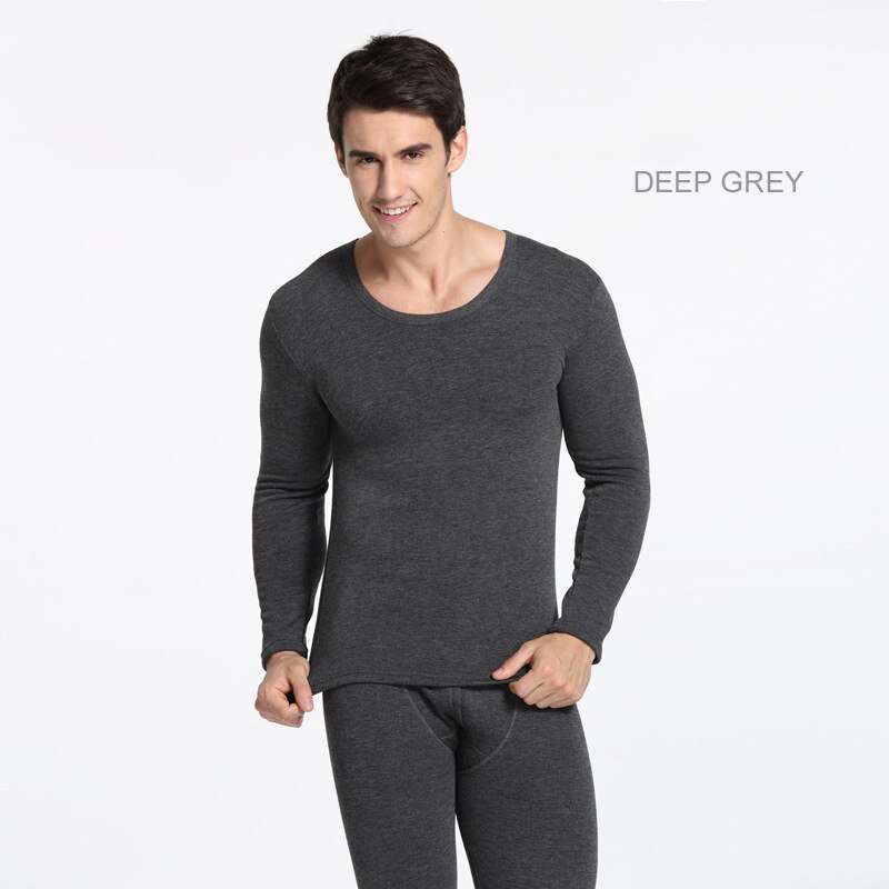 men thick long johns soft fleece thermal underwear... – Vicedeal