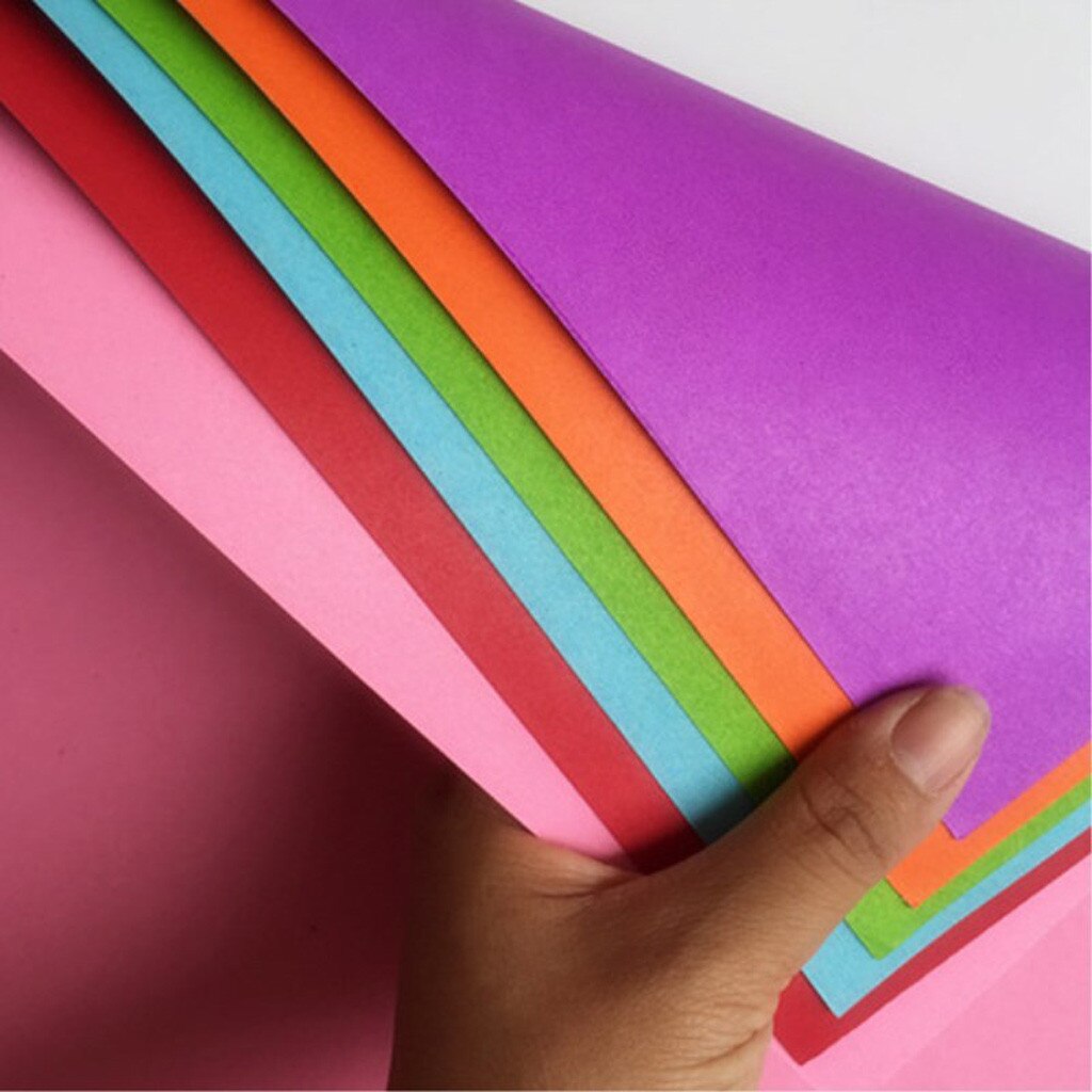 Color Cardboard Thick DIY Sheet Paper 100pcs Handm Grandado