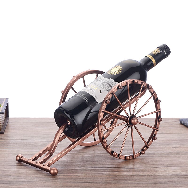 Antique Iron Art Cannon Model Wine Bottle Holder D... – Grandado