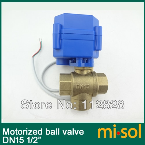 3 way motorized ball valve DN15 (reduce port), ele... – Grandado