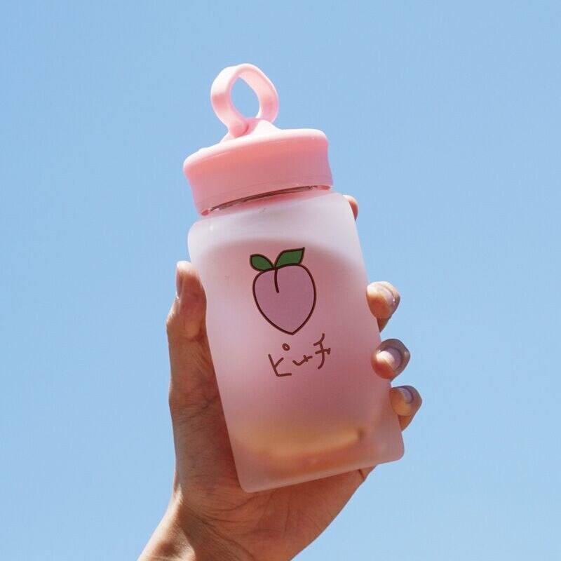 500ML Cute fruit Glass water bottle Kawaii Cartoon... – Vicedeal