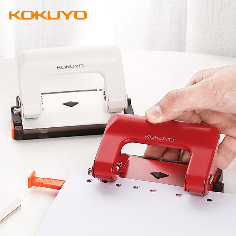 KOKUYO Press-type Double-hole Puncher 6mm Aperture... – Vicedeal
