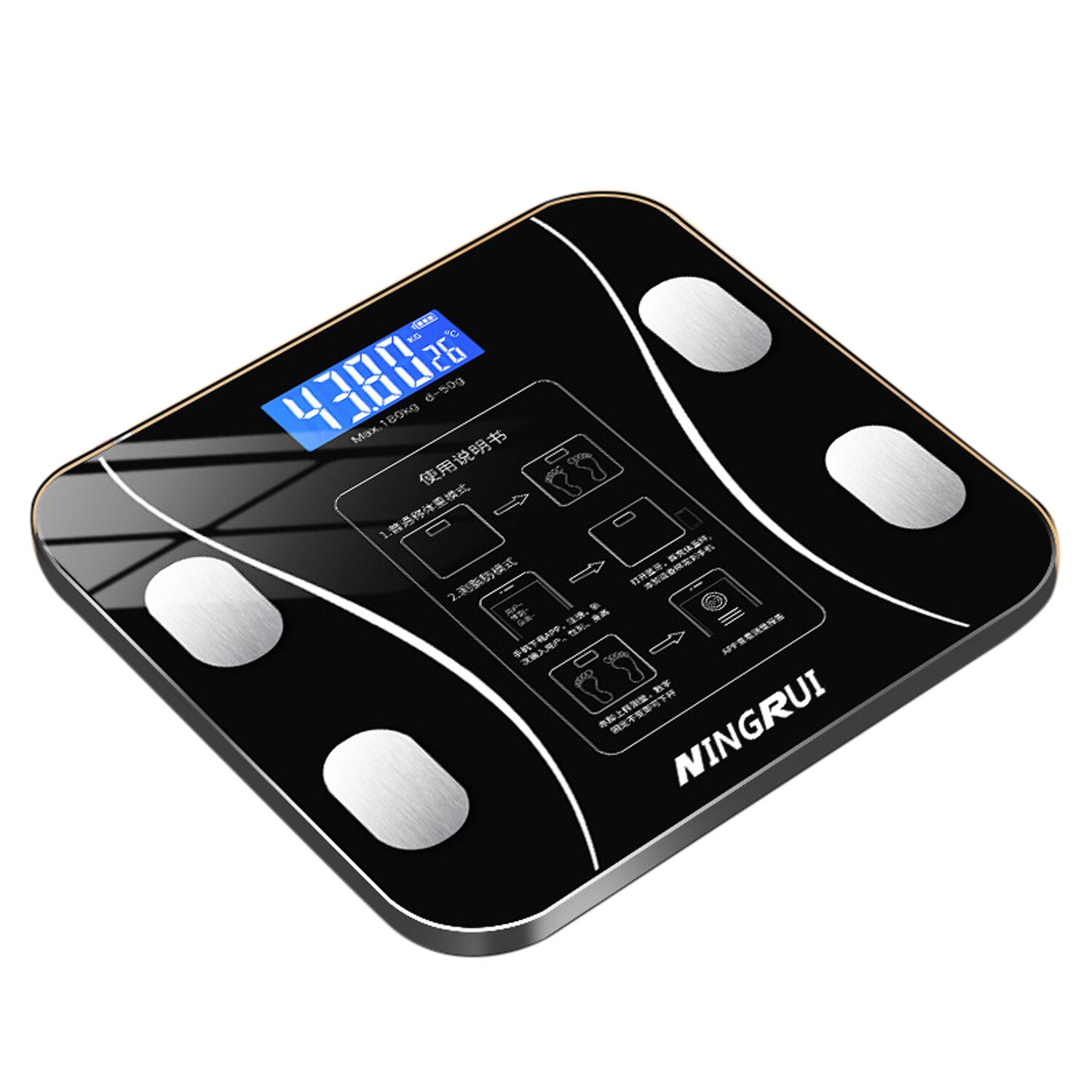 LED Household BT Intelligent Body Fat BMI Monitor ... – Grandado