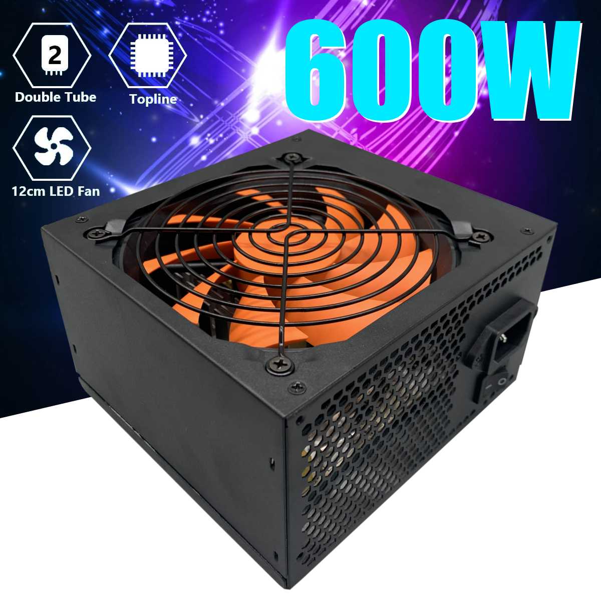 MAX 600W Power Supply PC PSU Gaming Quiet 120mm Fa... – Vicedeal