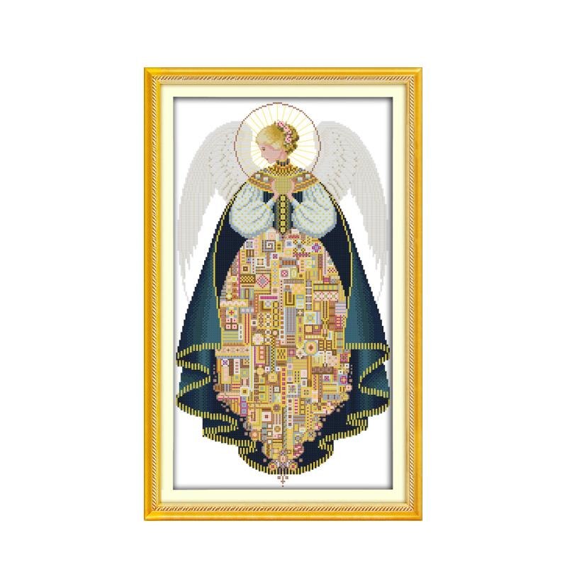 Angel (3) cross stitch kit DIY hand embroidery set... – Grandado