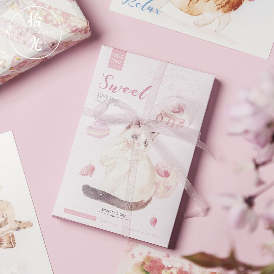 30 Sheets/Set Kawaii Cat Sweetheart Postcard Greet... – Vicedeal