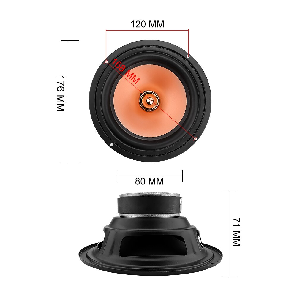 AIYIMA 1PC 6.5 Inch 20W Midrange Speaker Driver 4O... – Grandado