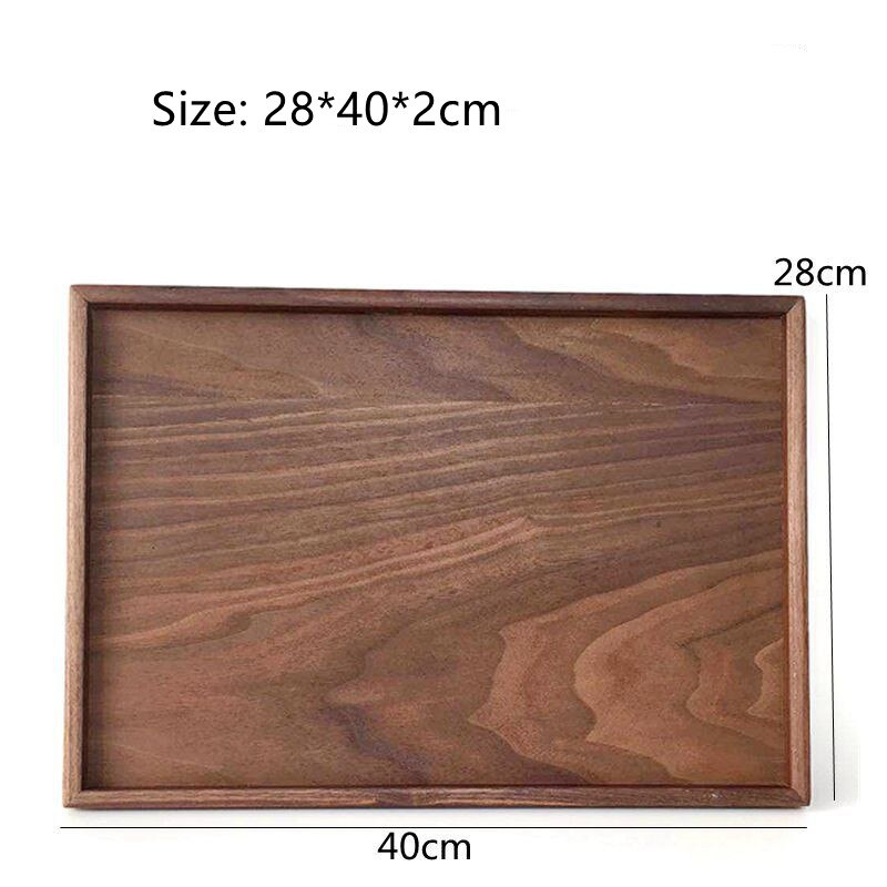 Wooden Tray Black Walnut Multi-functional Storage ... – Grandado