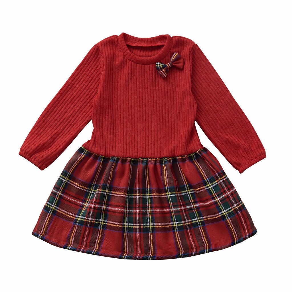 Peuter Kids Baby Meisjes Gebreide Plaid Strik Prin... – Grandado