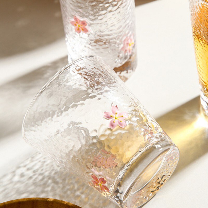 Japanese Sakura Glass Cup Breakfast Mlik Juice Cof... – Grandado