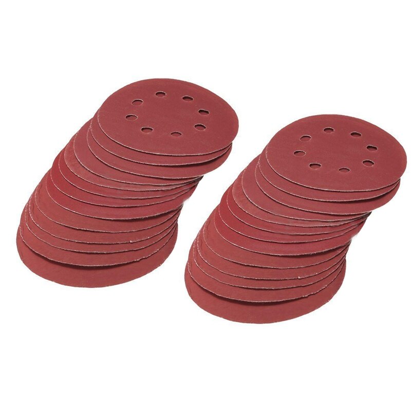 25 st 5 tums slipskivor 125mm 8 håls sandpapper 80... – Grandado