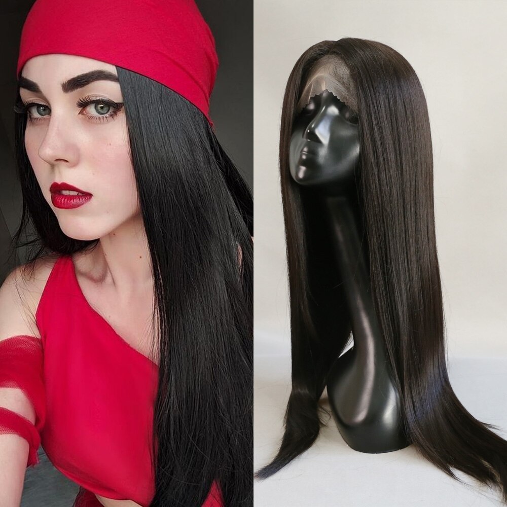LINNA Long Straight Synthetic Lace Wigs For Women ... – Vicedeal