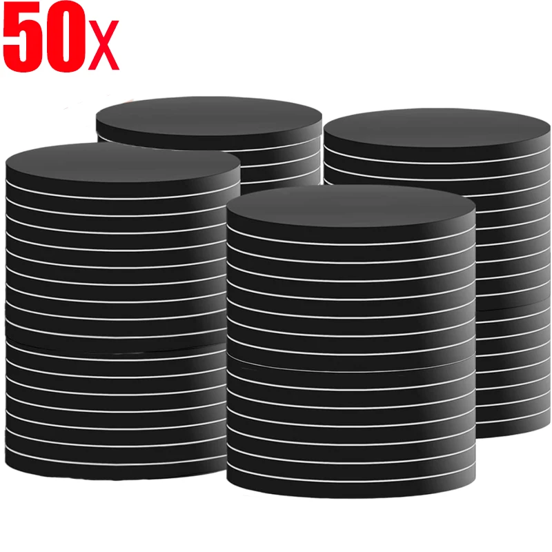 Round Magnetic Sheet Self Adhesive Black Magnets D... – Grandado