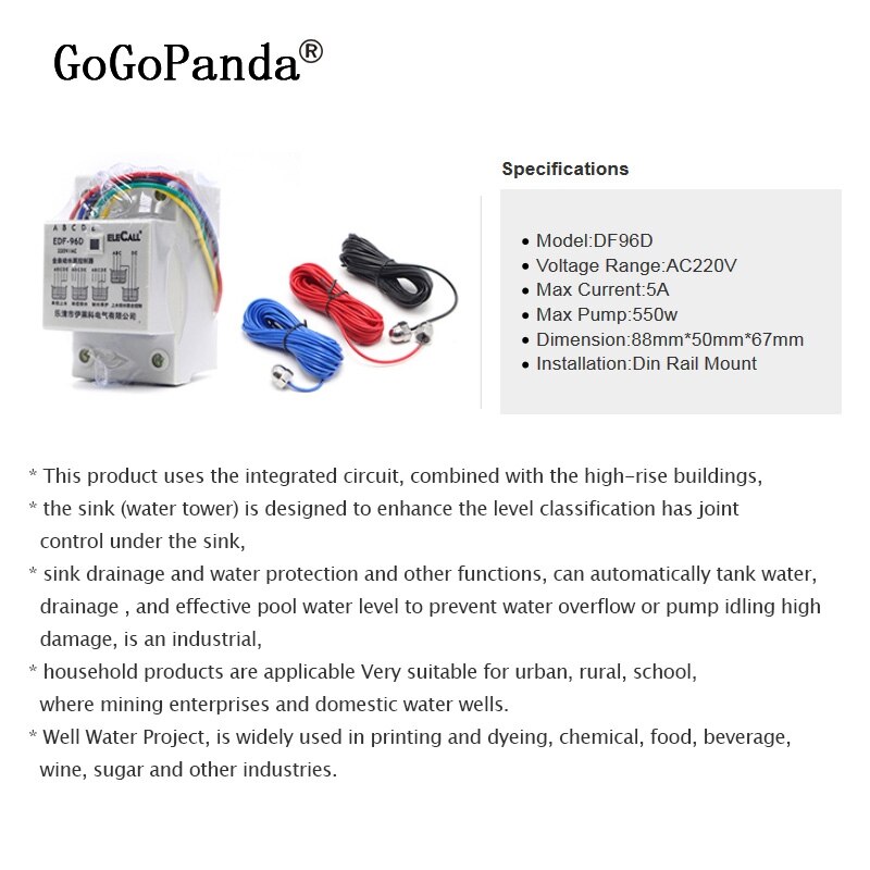 DF96D AC220V 5A Din Rail Mount Float Switch Auto W... – Vicedeal