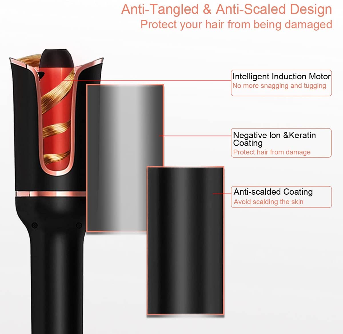 Fer à friser électrique automatique, fer à friser ... – Grandado